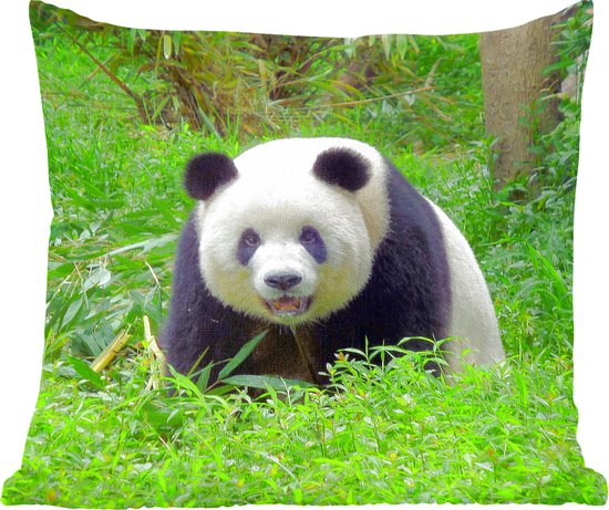 Sierkussen - Panda Gras Dier - Groen - 40 Cm X 40 Cm | bol.com