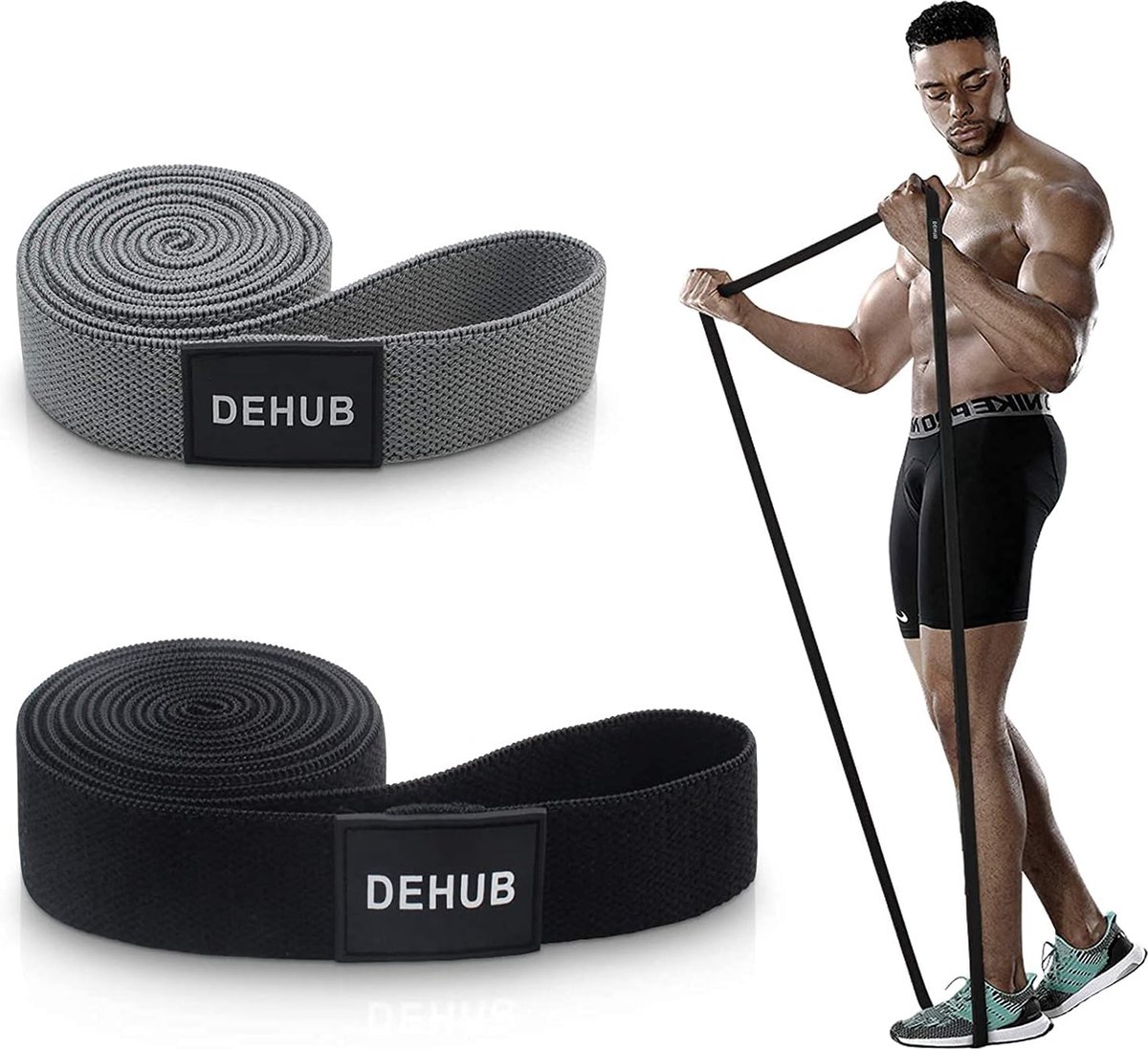 Resistance Bands lang, set van 2 weerstandsbanden voor sport ...