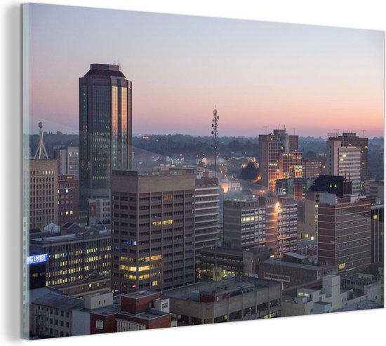 Sunset skyline of Harare in Zimbabwe Plexiglass 30x20 cm - small ...