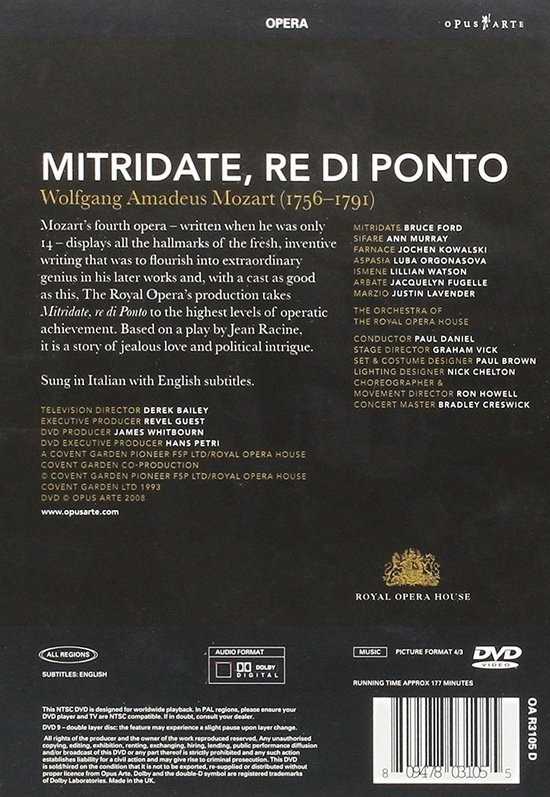 Bruce Ford, The Royal Opera, Paul Daniel - Mozart: Mitridate, Re Di ...