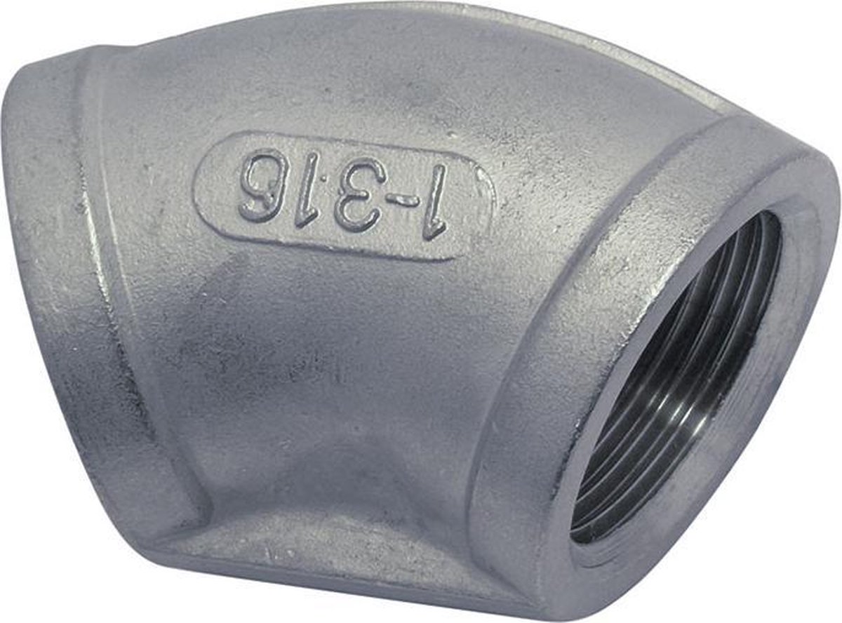 Bochtstuk 45 graden met binnendraad, 1/2 inch | bol.com