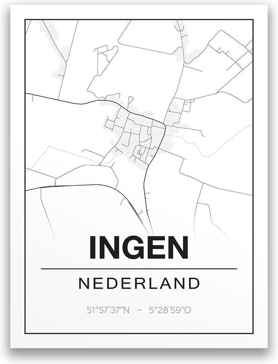 Poster/plattegrond INGEN - 30x40cm | bol