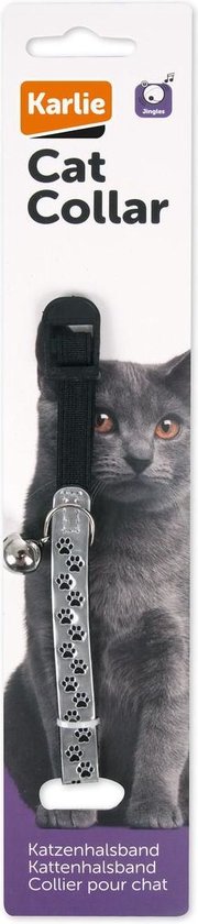 Cat collar paw grey 30cm 10mm | bol