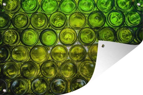 Mur de bouteilles vertes affiche de jardin toile en vrac 60x40 cm ...