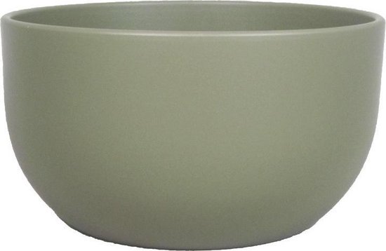 Bloempot schaal in kleur mat dennen groen keramiek voor kamerplant H14 ...