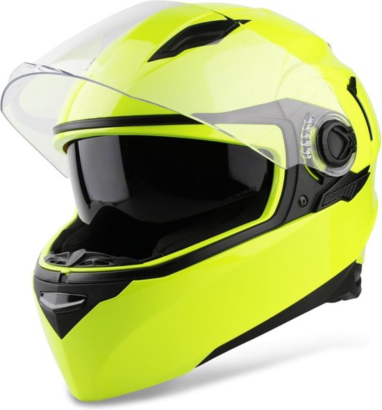VINZ Kensal Integraalhelm Fluor Geel / Integraal Helm / Scooterhelm ...