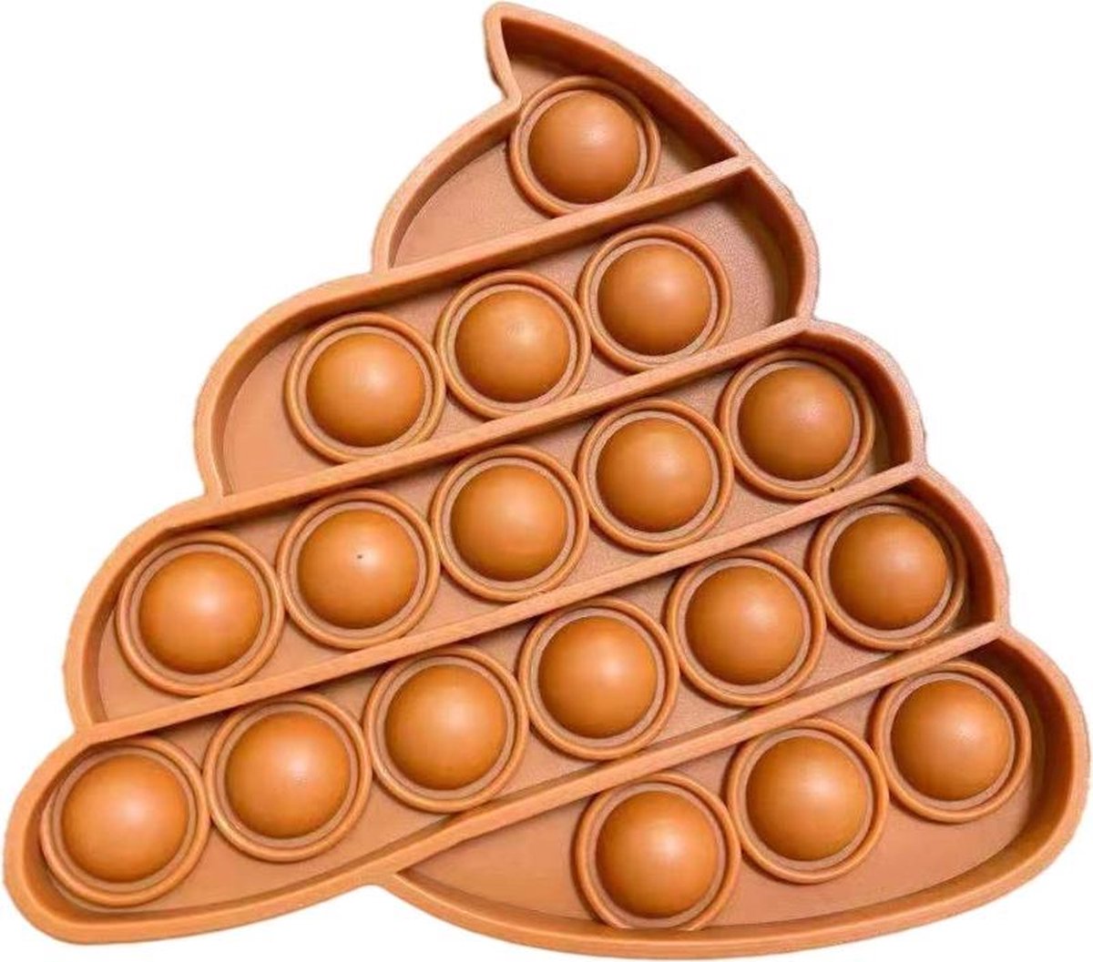 Pop it van By Qubix - Pop it fidget toy - Poop Emoji - Bruin - fidget ...