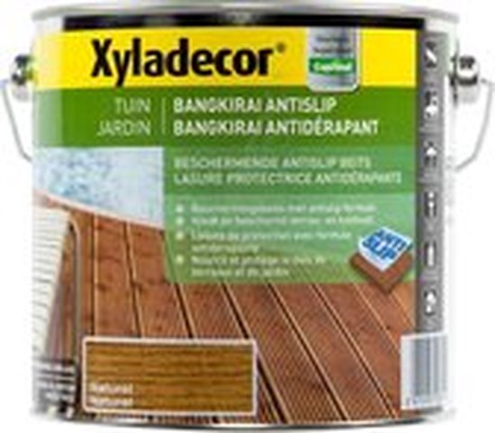 Xyladecor Bangkirai Antislip Houtbeits - Naturel - Satin - 2,5L | bol
