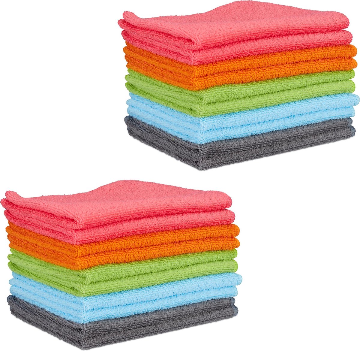 Relaxdays 20x microvezeldoek bont - microvezeldoekjes - wonderdoekjes ...