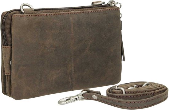 Bear Design Umi Leren Schoudertas / Crossbodytas - Bruin | bol.com