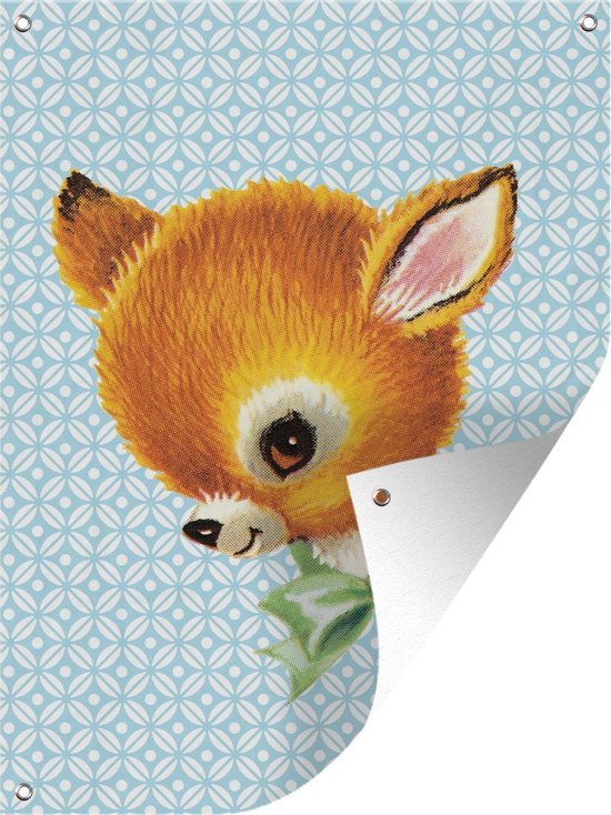 Tuin decoratie de kop van een jong hert - 30x40 cm - Tuindoek | bol.com