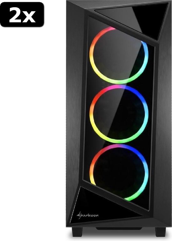 2x Sharkoon REV200 Midi Tower Zwart | bol.com