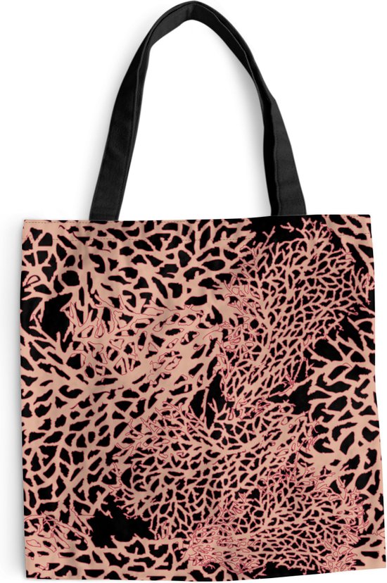 Schoudertas - Strandtas - Shopper Koraal - Roze - Structuur - Patronen ...