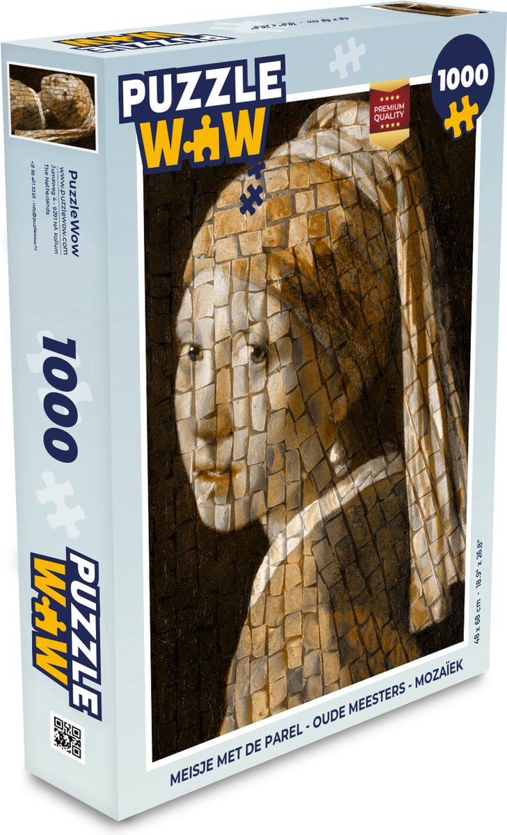 Puzzel Meisje met de parel - Oude meesters - Mozaïek - Legpuzzel ...