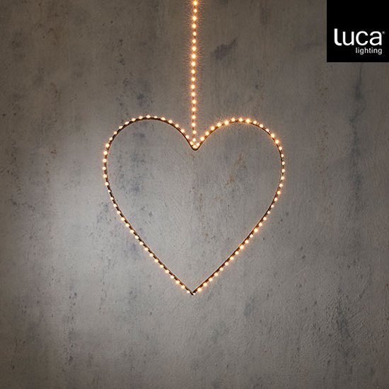 Luca Lighting - Hart warm wit 120led IP44 met timer - h108xd38cm ...