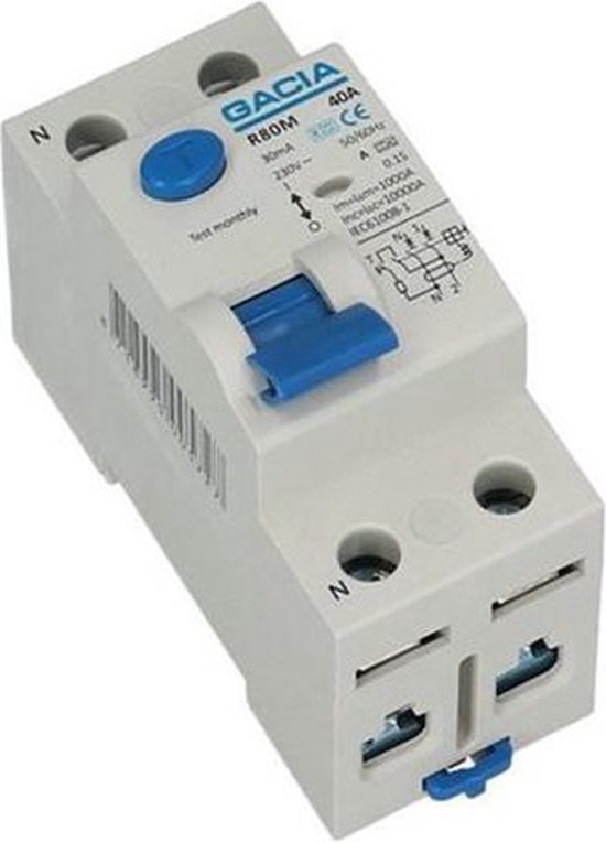 Gacia - R80M Aardlekschakelaar - 40A - 30Ma 2P | bol