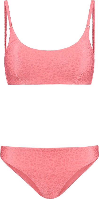Shiwi LOU bikini set LEOPARD STRUCTURE - strawberry pink - 42 | bol