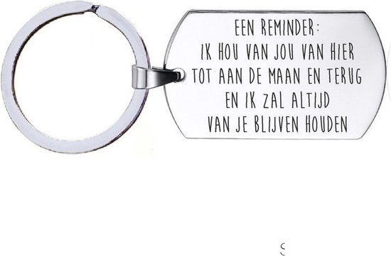 Sleutelhanger RVS - Een Reminder | bol