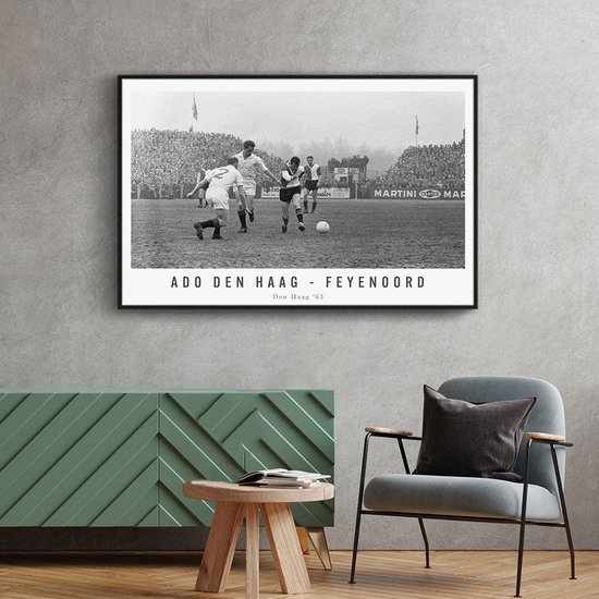 Walljar - Poster Feyenoord - Voetbal - Amsterdam - Eredivisie - Zwart ...