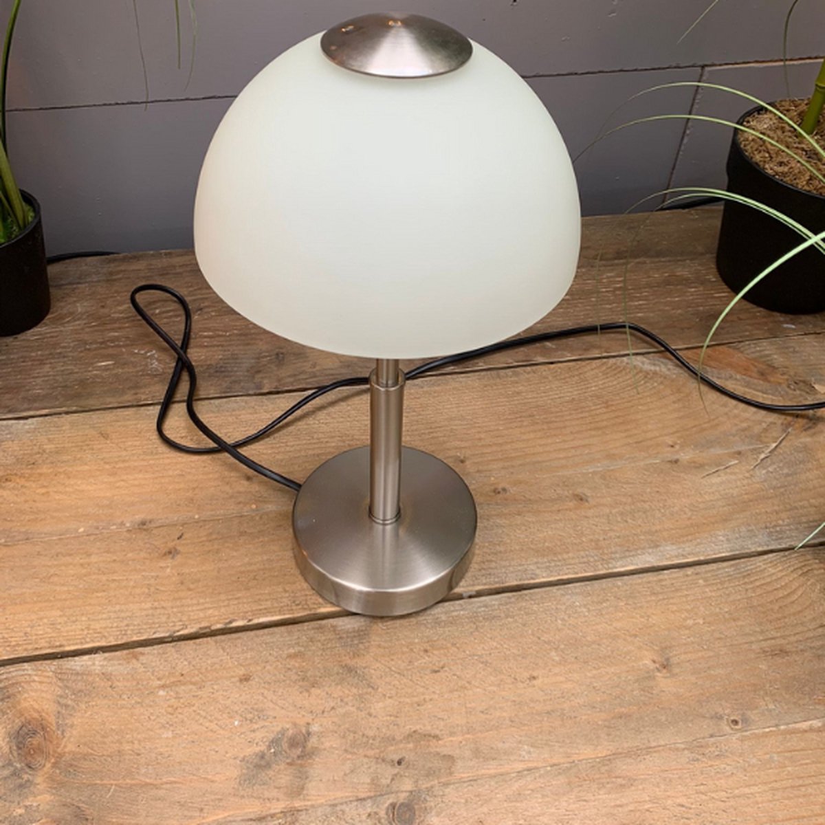 Moderne Tafellamp Donna - Metaal - Grijs | bol.com