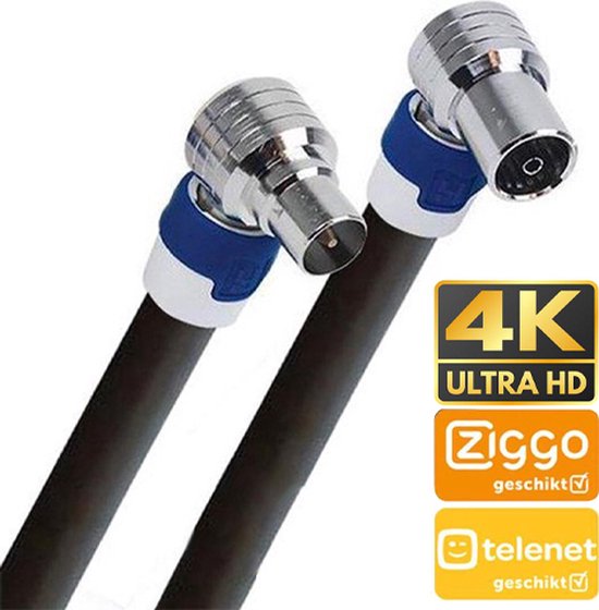 Goobay® Coax Kabel - TV kabel - 3 meter - Zwart - TV Coax Kabel - IEC ...