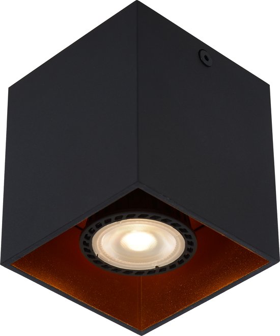 Lucide BIDO - Spot plafond - 1xGU10 - Noir | bol