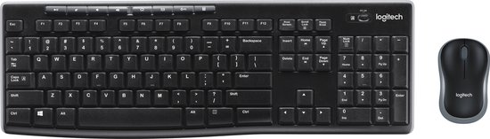 Logitech MK270 toetsenbord RF Draadloos QWERTY - Scandinavische indeling - Zwart | bol