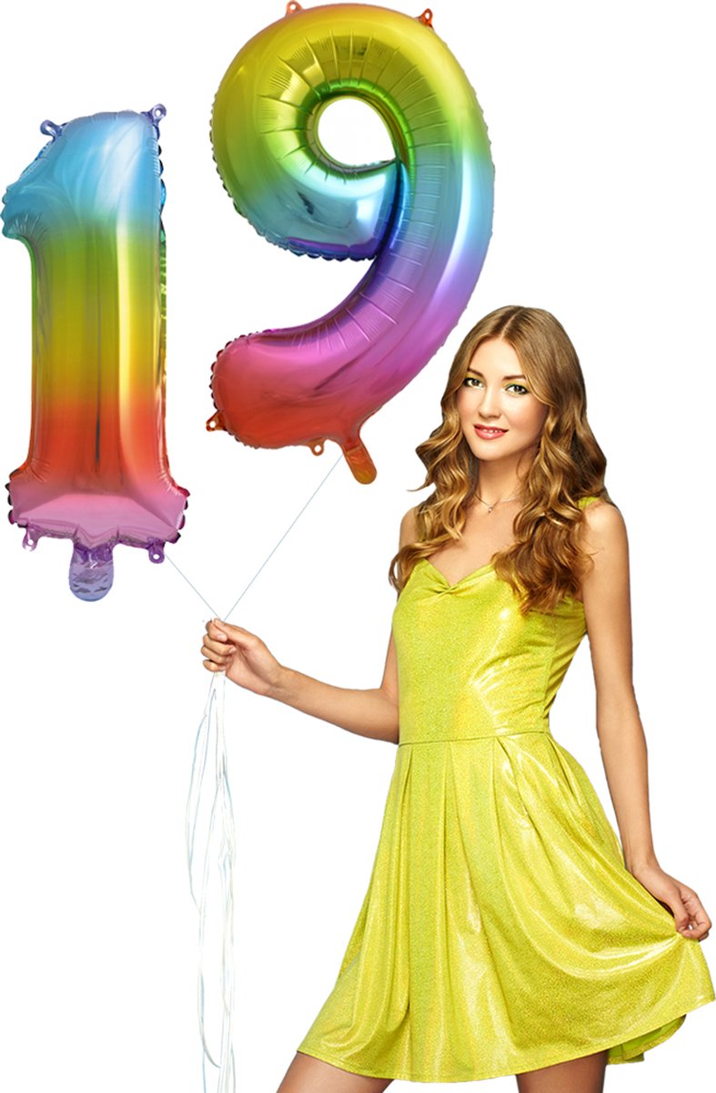 Regenboog cijfer Ballon 19. | bol.com