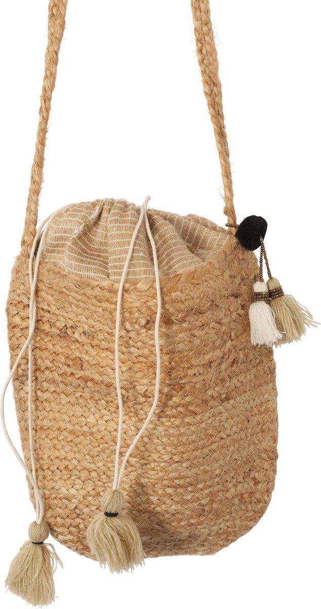 Jute tas - rechthoekige tas - festivaltas - 40 x 32 cm - handgemaakte ...