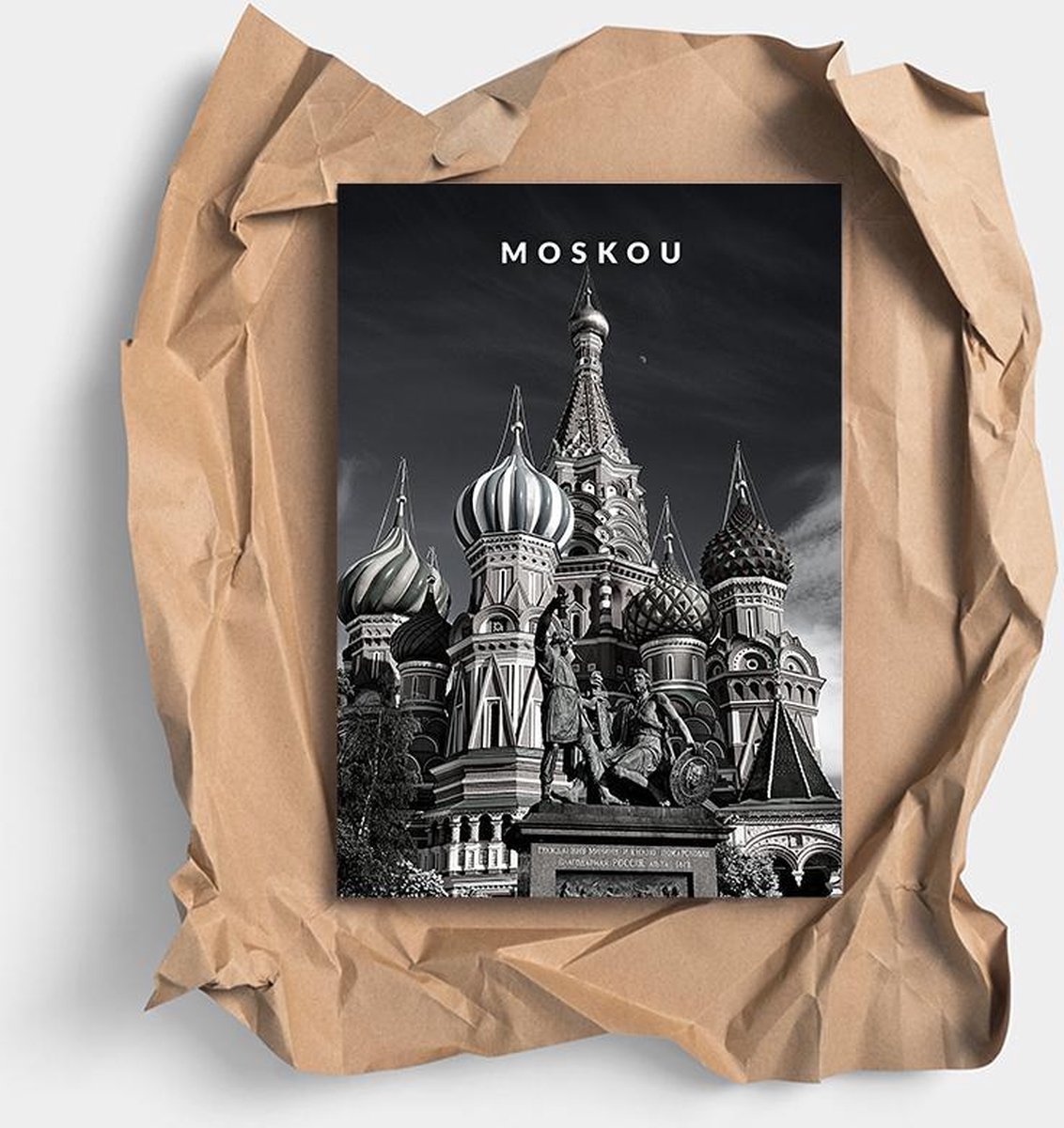 MINUSTO Poster - Moskou - 59.4 X 42 Cm - Wit | bol.com