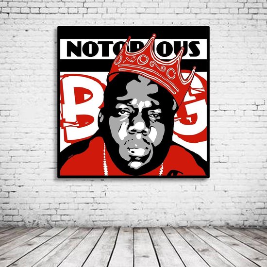 Pop Art Notorious BIG Poster in lijst - 90 x 90 cm en 2 cm dik ...