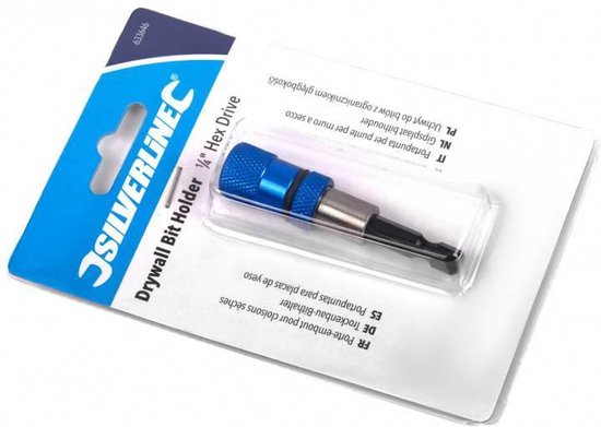 Silverline Porte-embout pour panneau de gypse 1/4 '', queue hexagonale ...