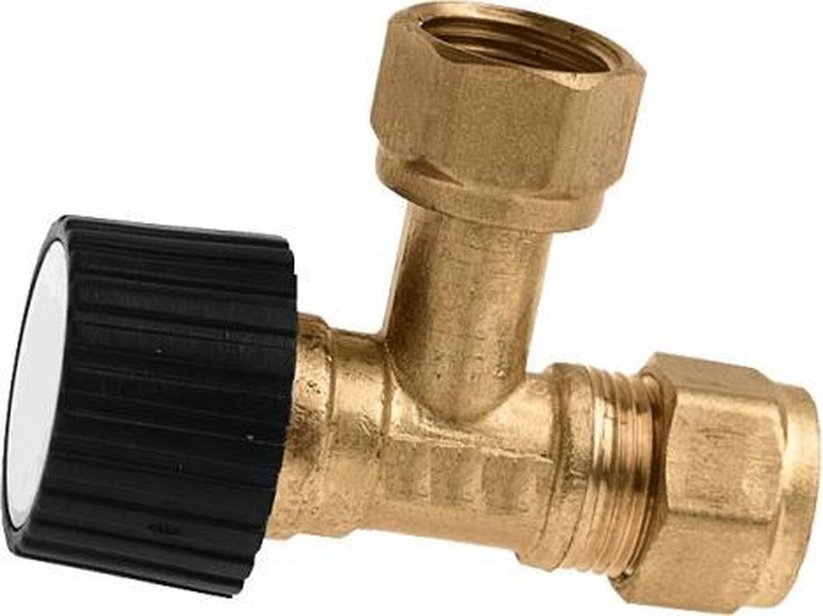 Bonfix Hoekstopkraan messing 3/8inch x 12mm knel binnendraad FRp | bol