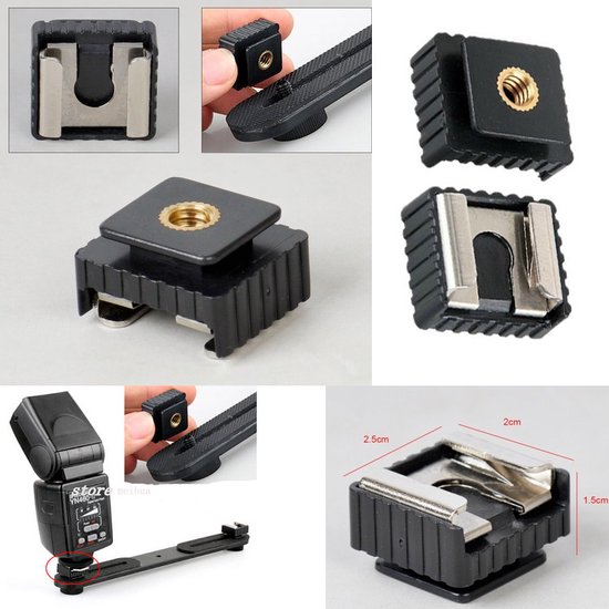 SC-6 Hot Shoe Flash Stand Adapter met 1/4-inch Tripod Screw | bol
