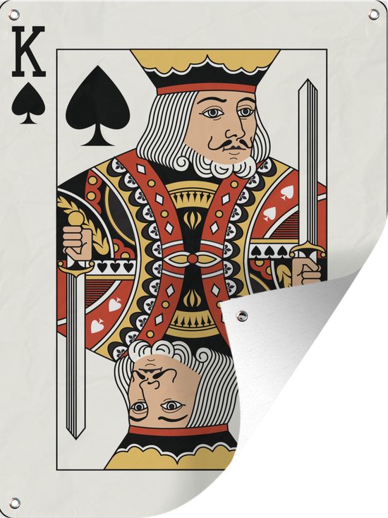 Illustration d'un roi de pique affiche de jardin carte à jouer toile en ...