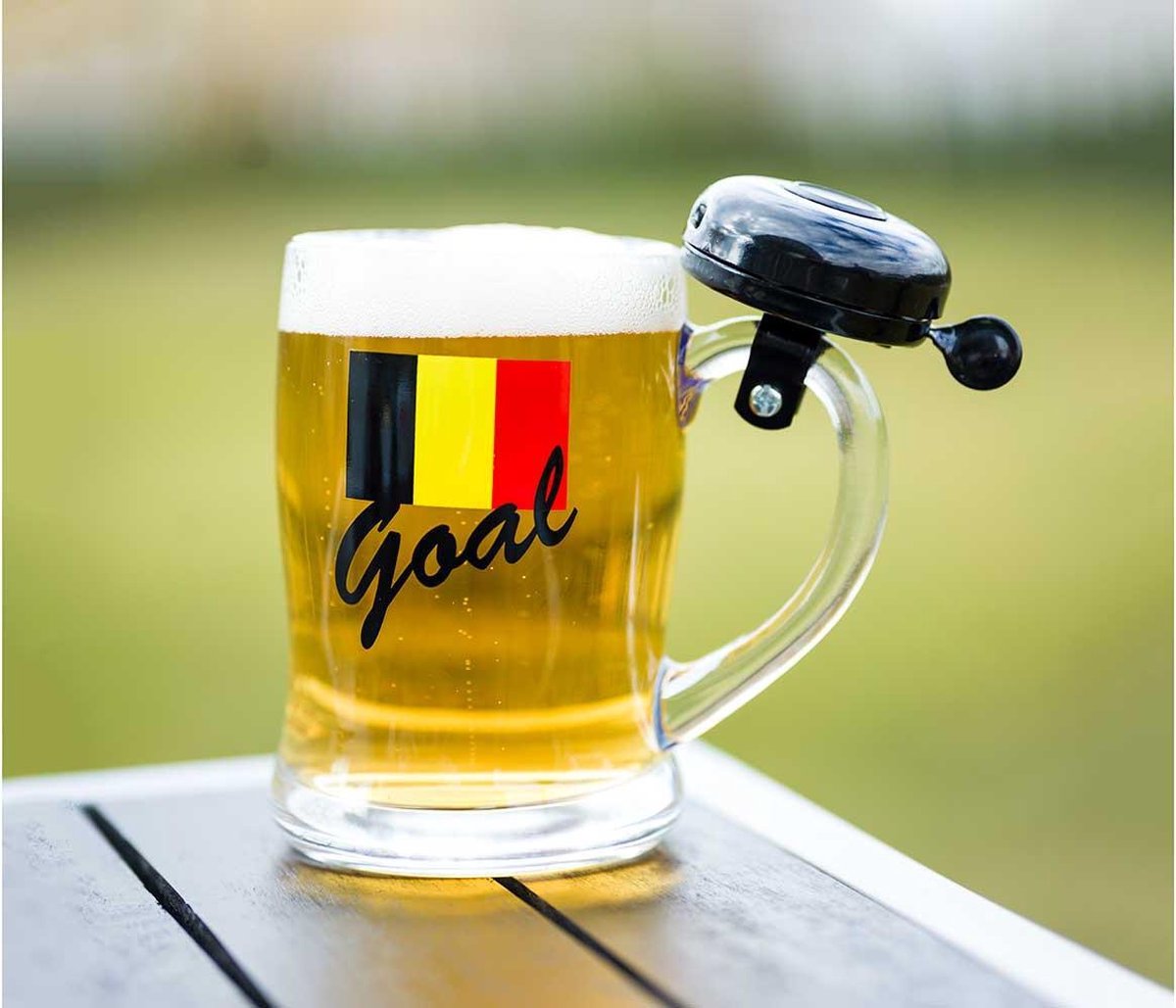 Bierglas met Bel - Belgische Vlag - België EK 2021 - EK Versiering | bol