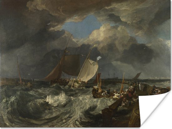 Poster Calais Pier - Schilderij van Joseph Mallord William Turner ...