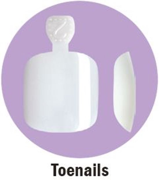 KISS Kunstnagels voor de Voeten - Korte Tips - 96 Stuks met Lijm | bol