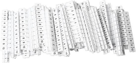 Pack of 100 Terminal Block Warning Strips - Heat Resistant Nylon ...
