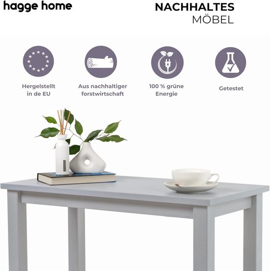 Houten Salontafel Rechthoekig Grijs - Moderne Woonkamertafel 75x38 cm | bol