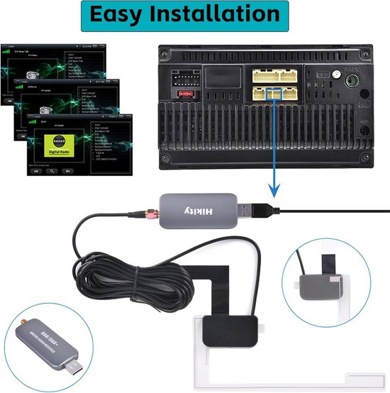 DAB/DAB+ Digitale Radio Ontvanger USB Dongle met Antenne voor Android ...