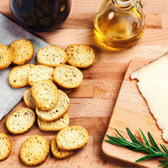 Broodchips met Kaas voor Bruschetta en Dips - Italiaanse Snack | bol