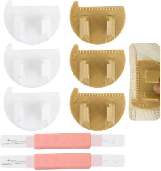 6pcs Naald Dikte Meetinstrumenten - 2/3/4mm - met 2 Haaknaalden ...