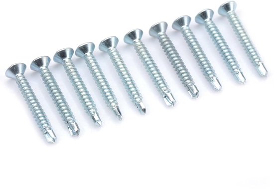 E-Ambar - Set van 50 stuks platte kop zelfborende schroeven M4.2 ...