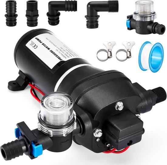 12V Waterpomp voor Caravan en Camper met Filter - Hoge Druk | bol
