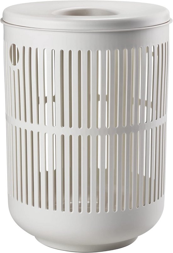 Grote Wasmand met Deksel 40x54 cm in Lichtgrijs - Stijlvol ...