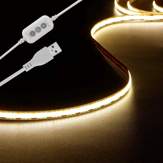 USB LED Strip Licht 150cm Warm Wit Dimbaar voor TV ...