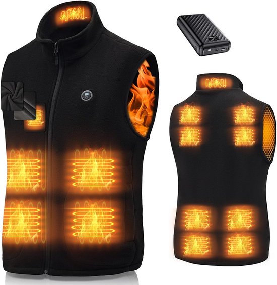 Gilet Chauffant Électrique avec 7 Zones de Chaleur et Batterie 27000 ...