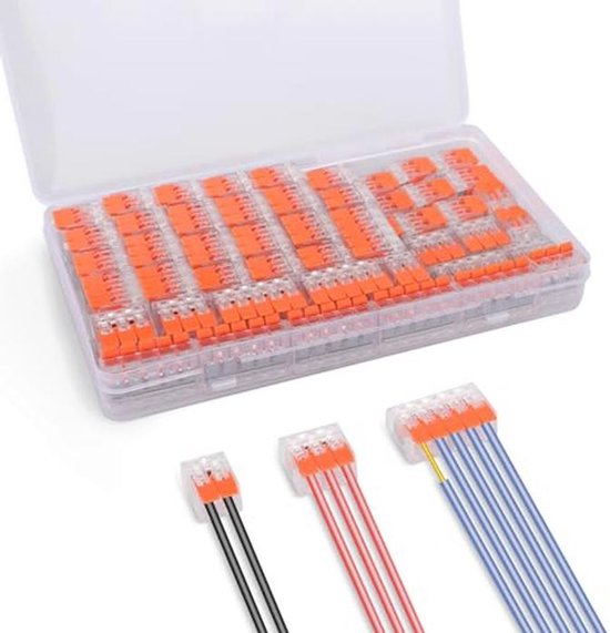 Verbindingsklemmen voor kabels - 85 stuks met bedieningshendel, 4 mm² ...
