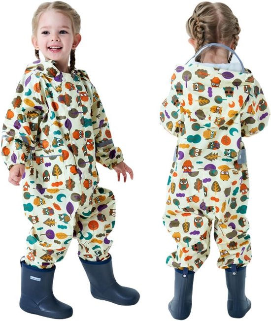 Waterdicht Kinder Regenpak Eendelig Overal voor Jongens en Meisjes (1 ...